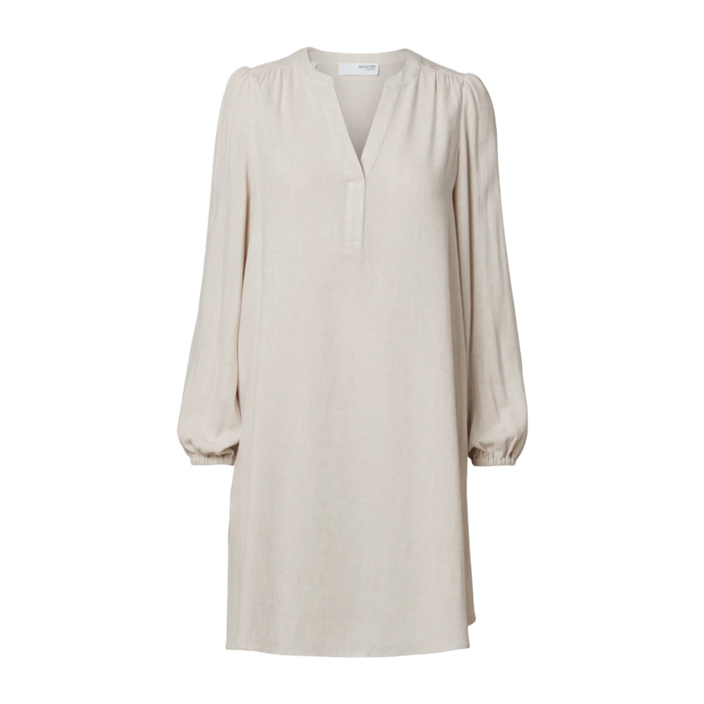 Viva Kort V-Hals Lin Kjole | Selected Femme | Dame | Miinto.no