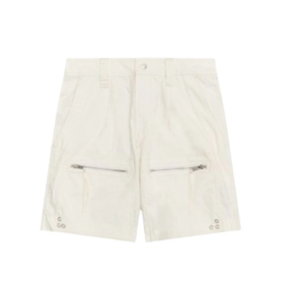 Bomull Ecru Shorts med Dragkedjefickor | Isabel Marant | Dam | Miinto.se