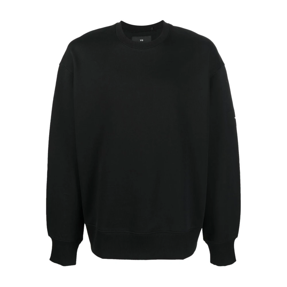 Sort Logo Print Crew Neck Sweatshirt | Y-3 | Sweatshirts | Miinto.dk