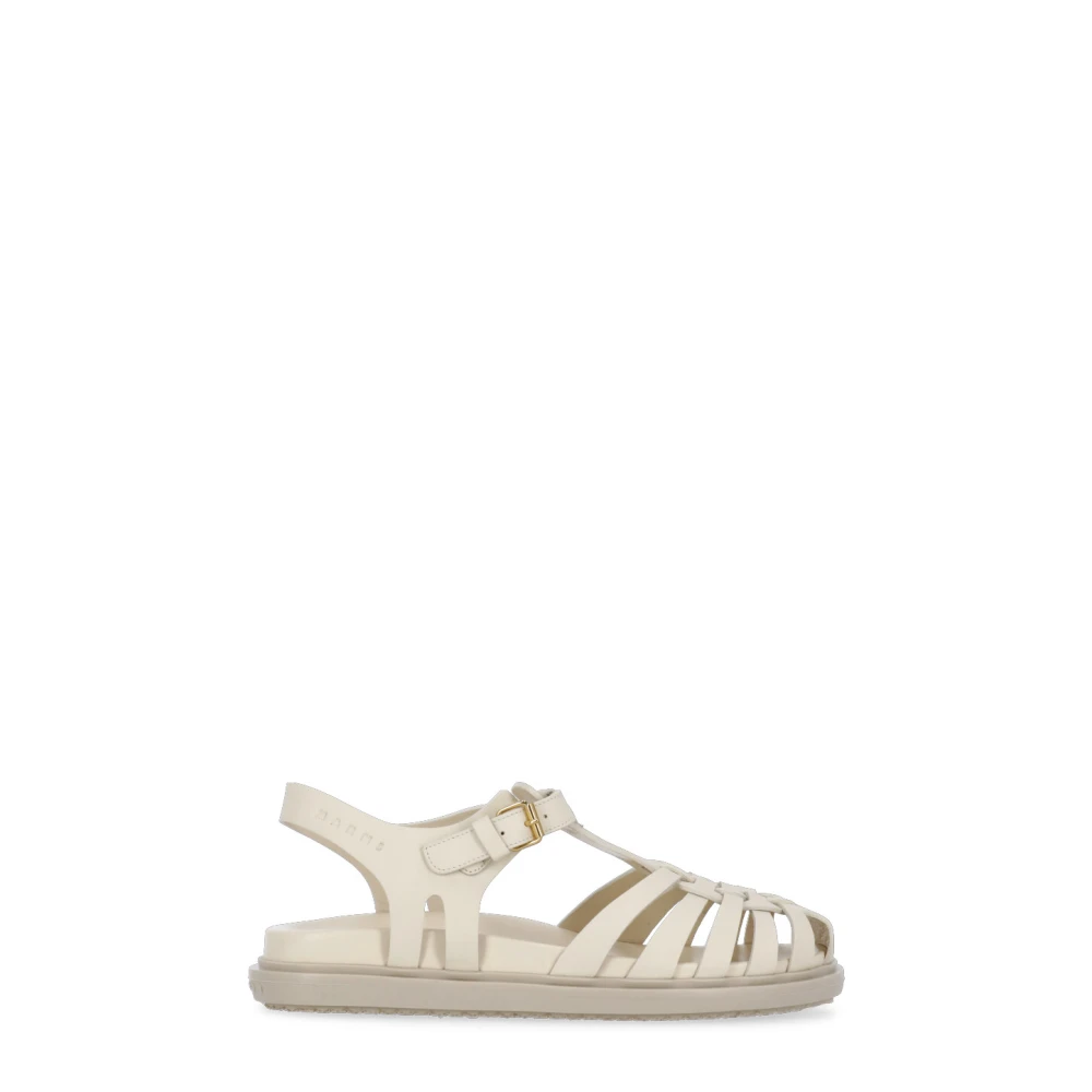 Beige Läder Gladiator Sandaler | Marni | Sandaler | Miinto.se