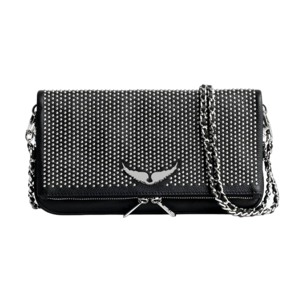 Sort Læder Rock Pochette Taske | Zadig & Voltaire | Skuldertasker ...