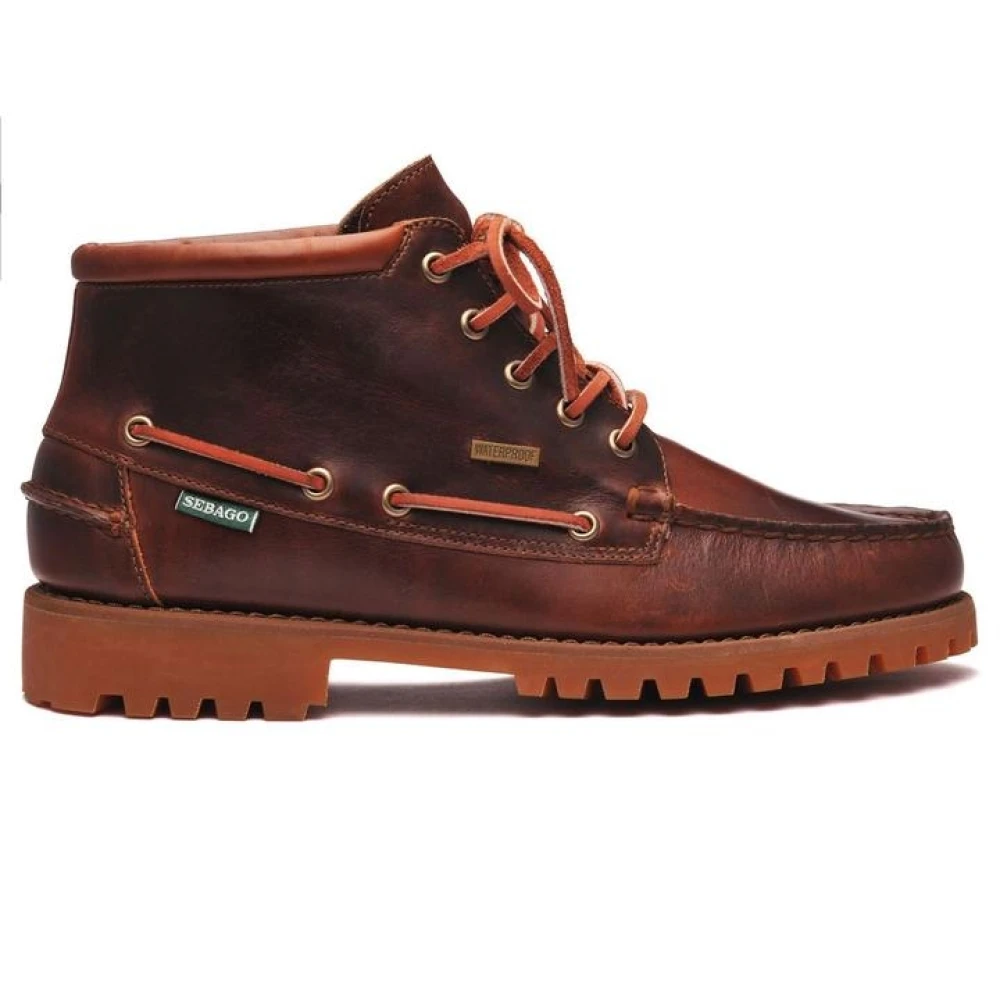 Sebago Ranger Mid wasachtige waterdichte laarzen Brown Heren - Schoenen.nl