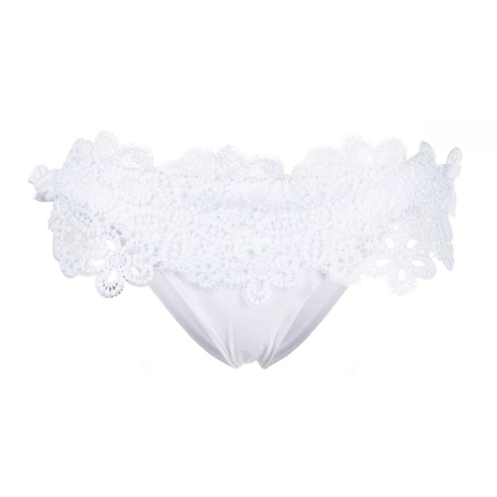 Hvite Bikinitruser med Blonder | Ermanno Scervino | Dame | Miinto.no