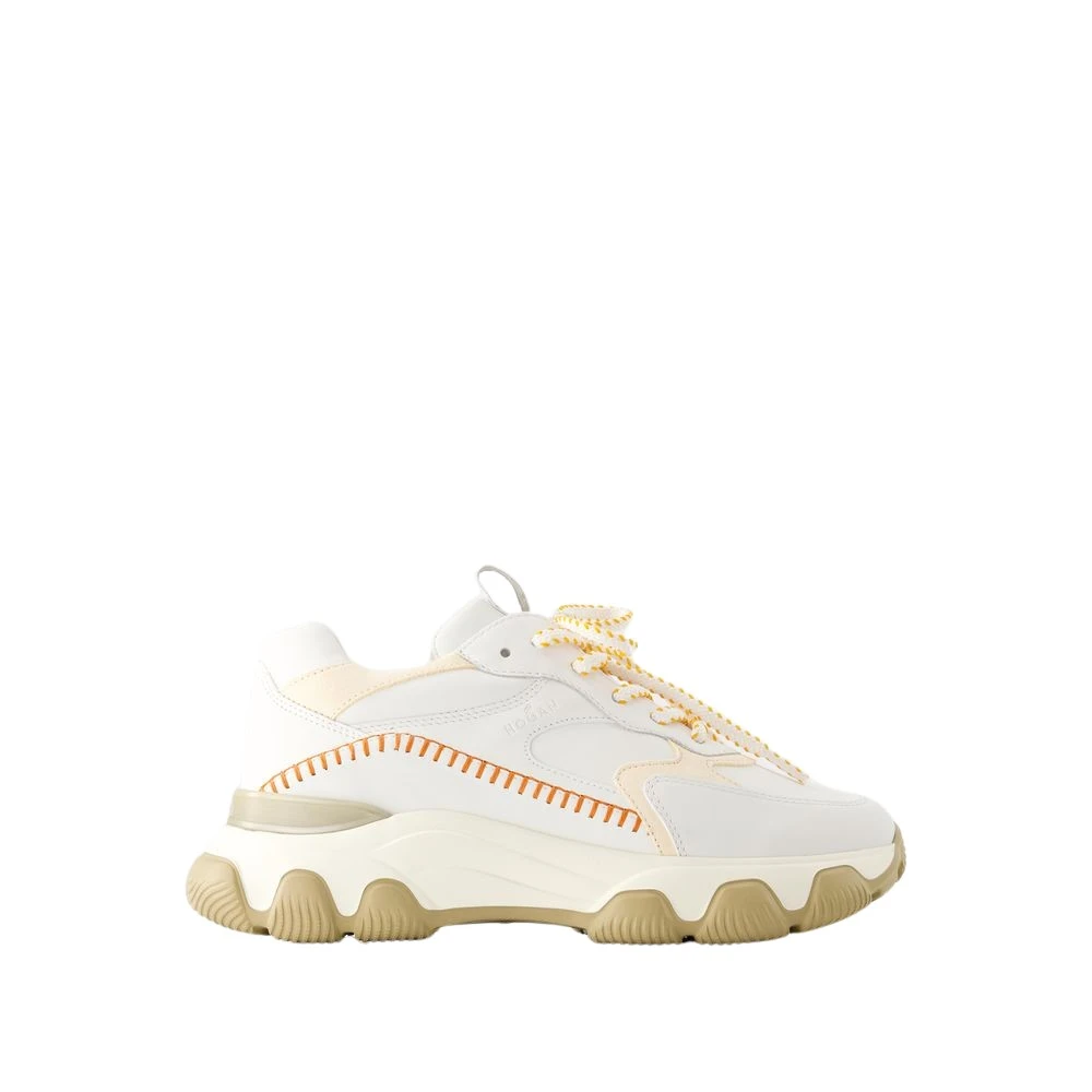 Hvide/Brune Læder Sneakers - Hyperactive | Hogan | Dame | Miinto.dk