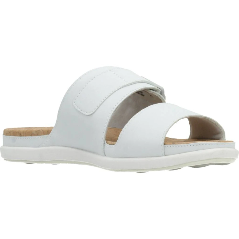 Clarks Sliders White Dames - Schoenen.nl