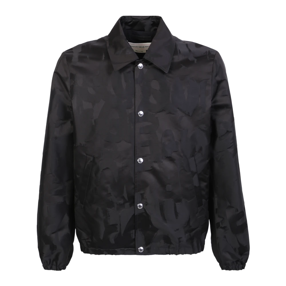 Snap Button Jacket with Graffiti Logo | Alexander McQueen | Light ...