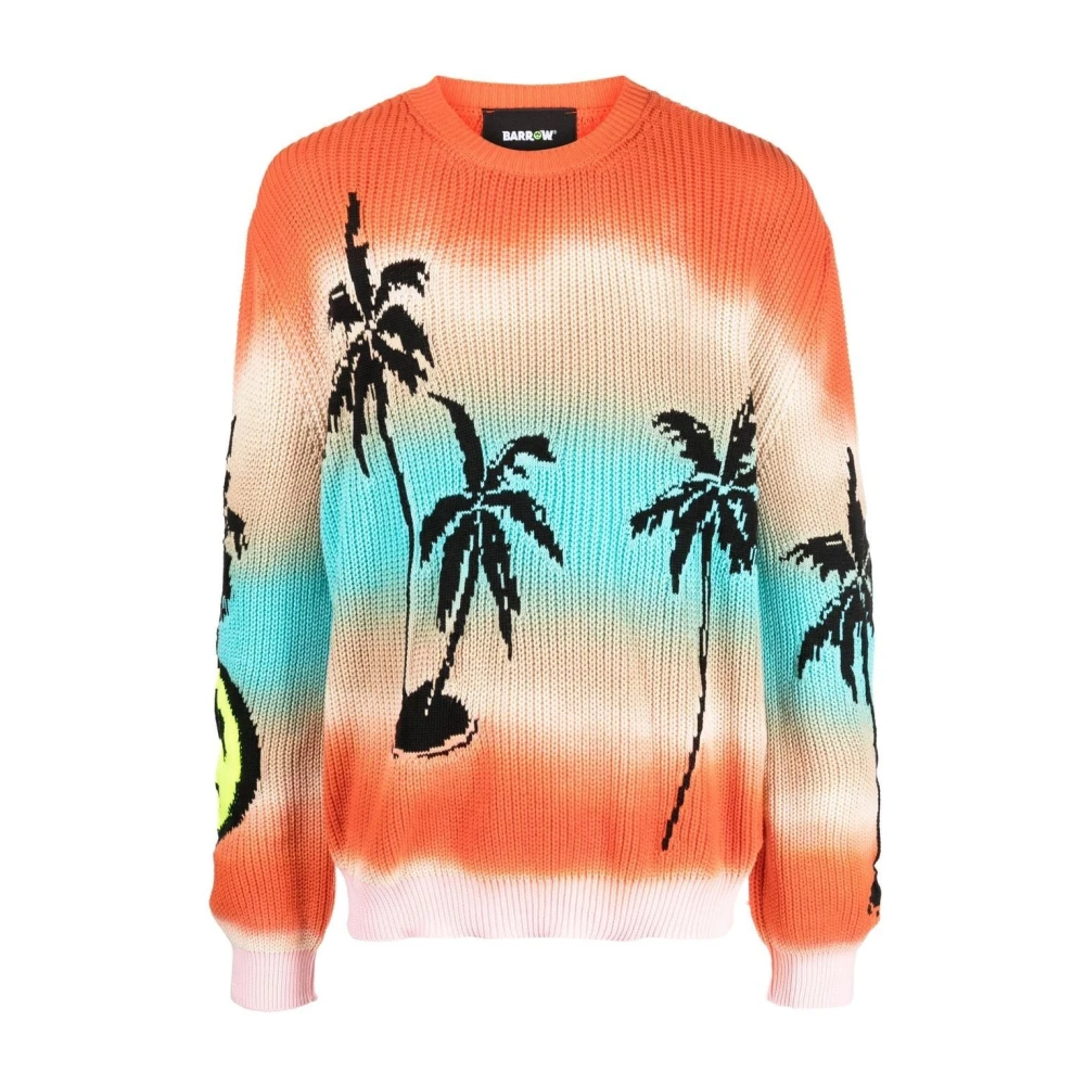 Stilfuld Palm Tree Print Sweater | BARROW | Mand | Miinto.dk