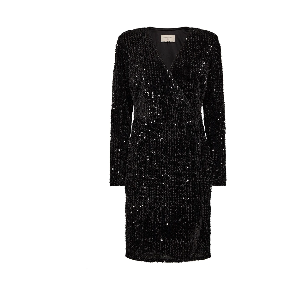 Sort Paljett Wrap Kjole | FREEQUENT | Dame | Miinto.no