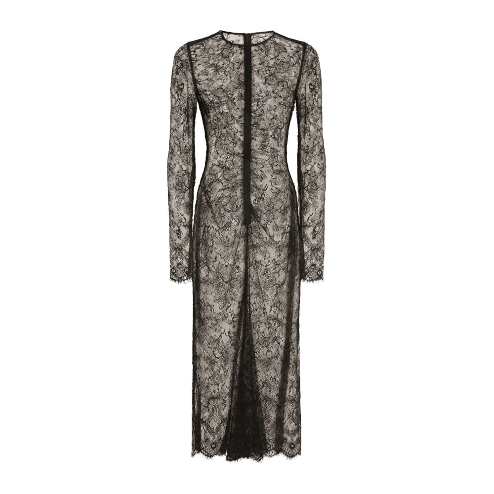 Sort Blondekjole med Lange Ermer | Dolce & Gabbana | Dame | Miinto.no