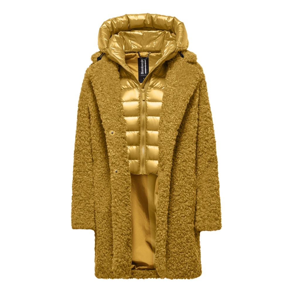 Sherpa Fleece Overcoat with Detachable Hood | BomBoogie | Wool Coats ...