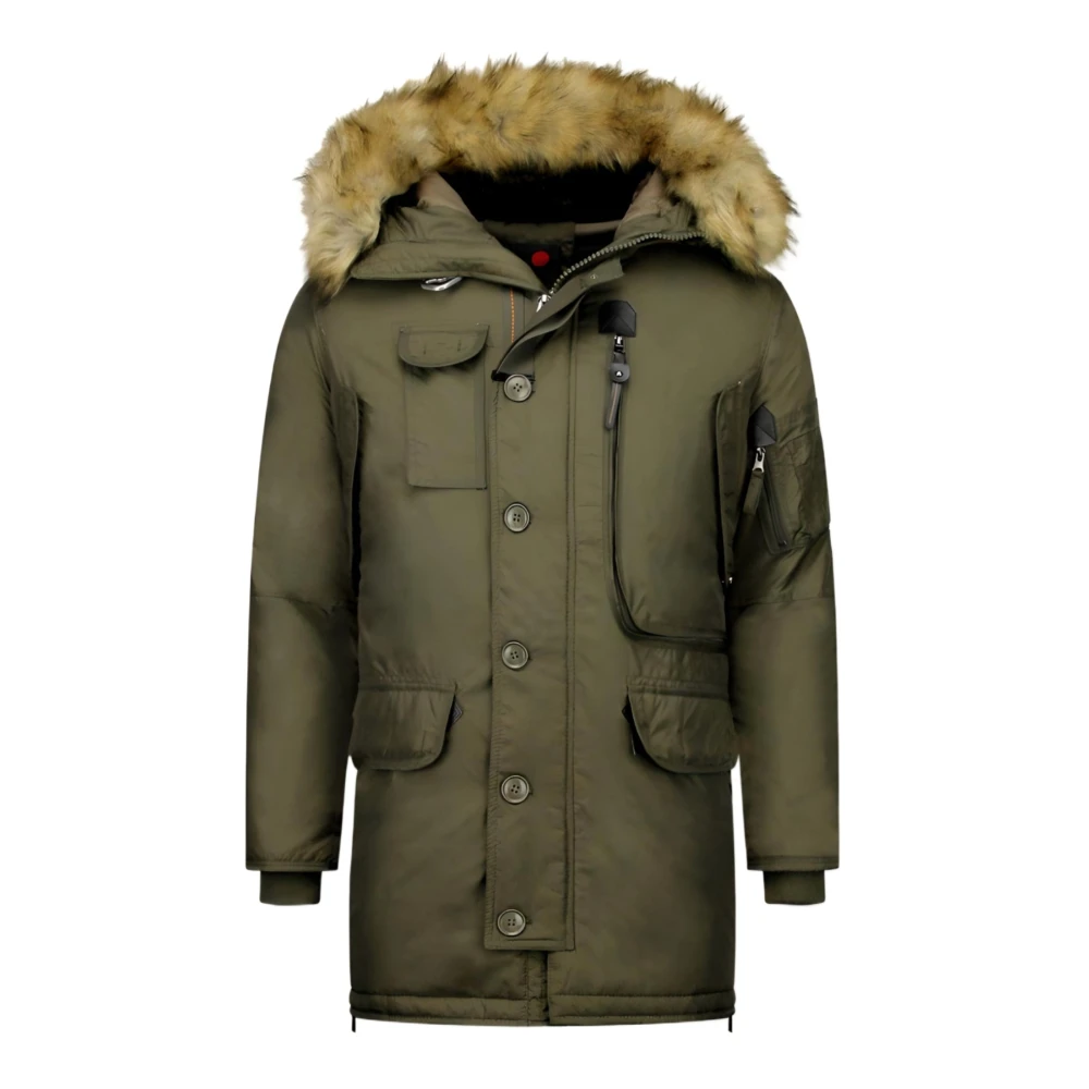 Vinterjakker Online Herre - Parka med falsk pelskrave | True Rise ...