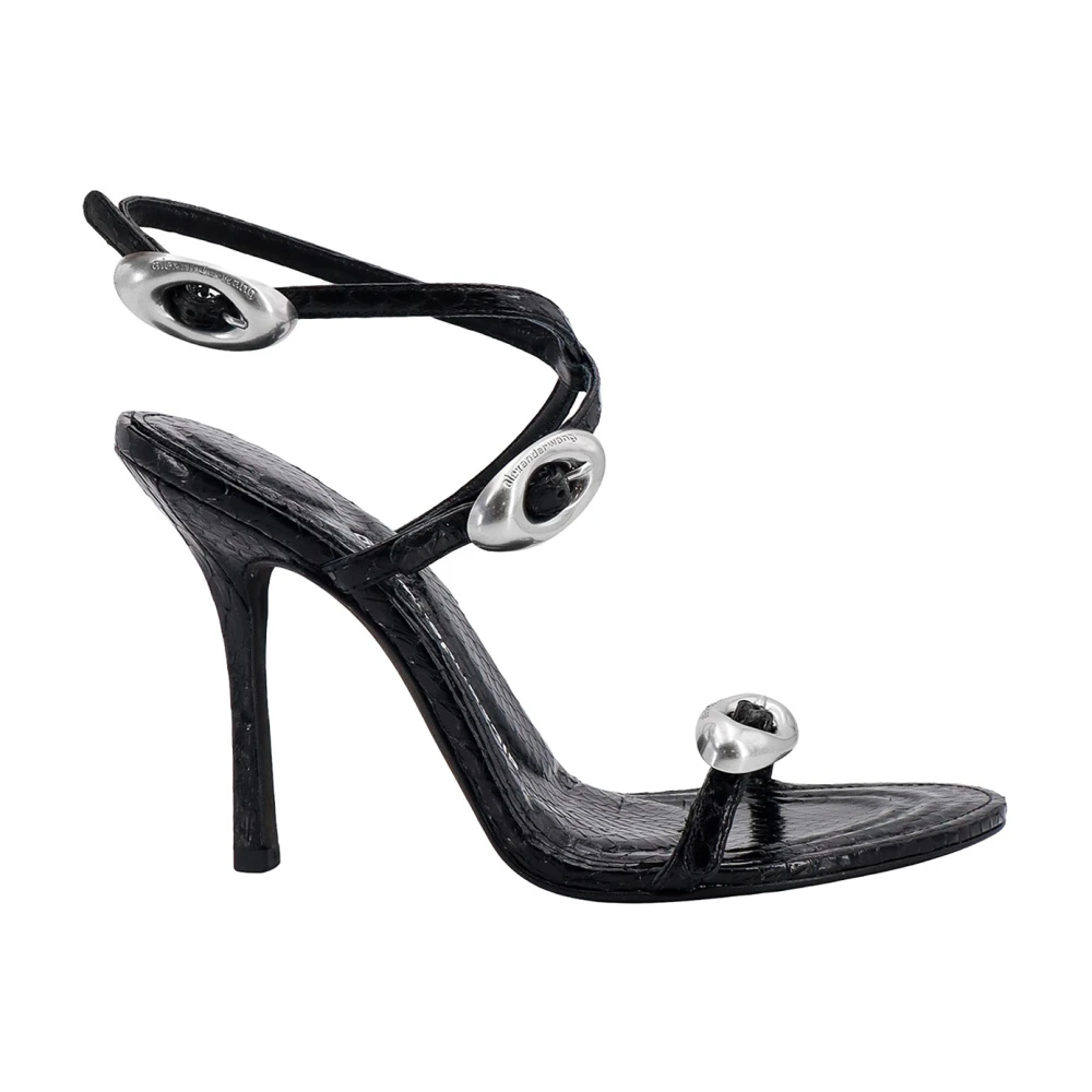 Svarta Läder Stilett Sandaler | Alexander Wang | Högklackat | Miinto.se