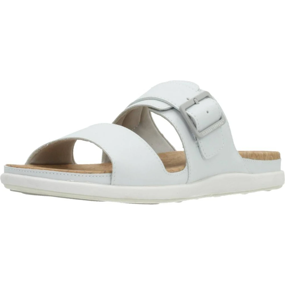 Clarks Sliders White Dames - Schoenen.nl