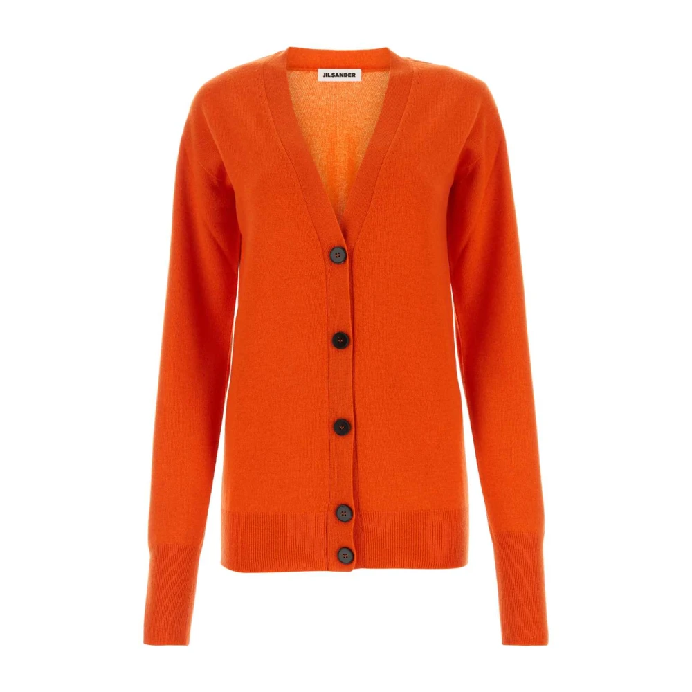 Hyggelig Orange Uld Cardigan | Jil Sander | Cardigans | Miinto.dk