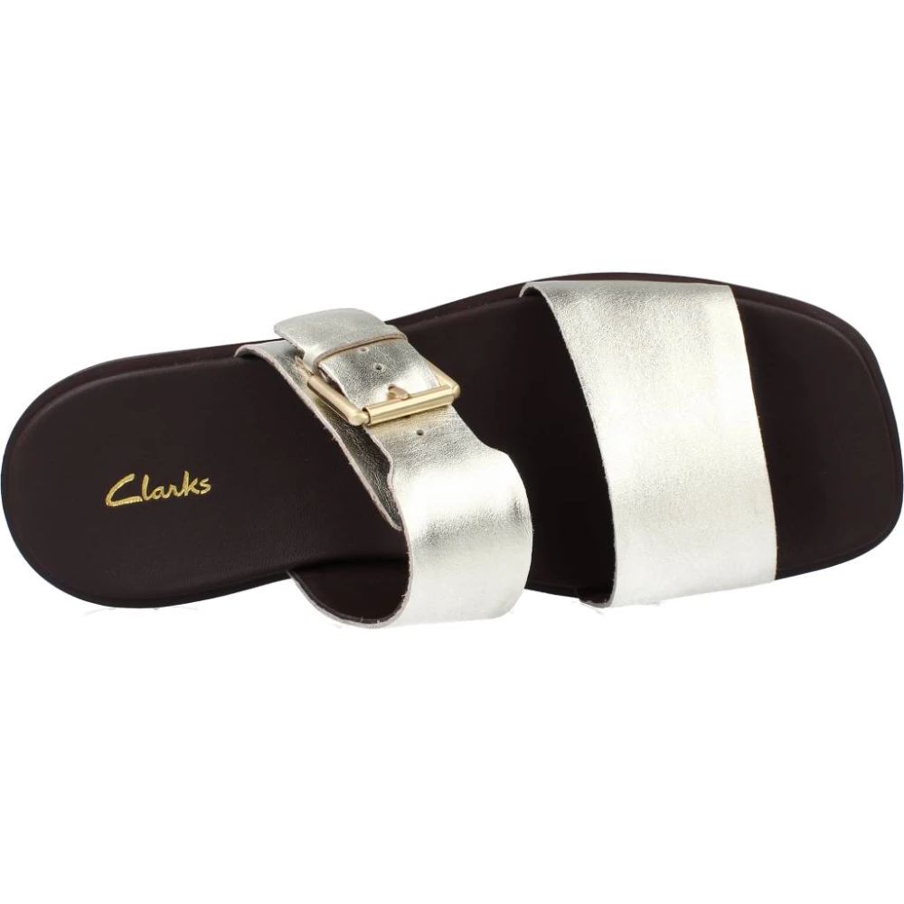Clarks Sliders Yellow Dames - Schoenen.nl