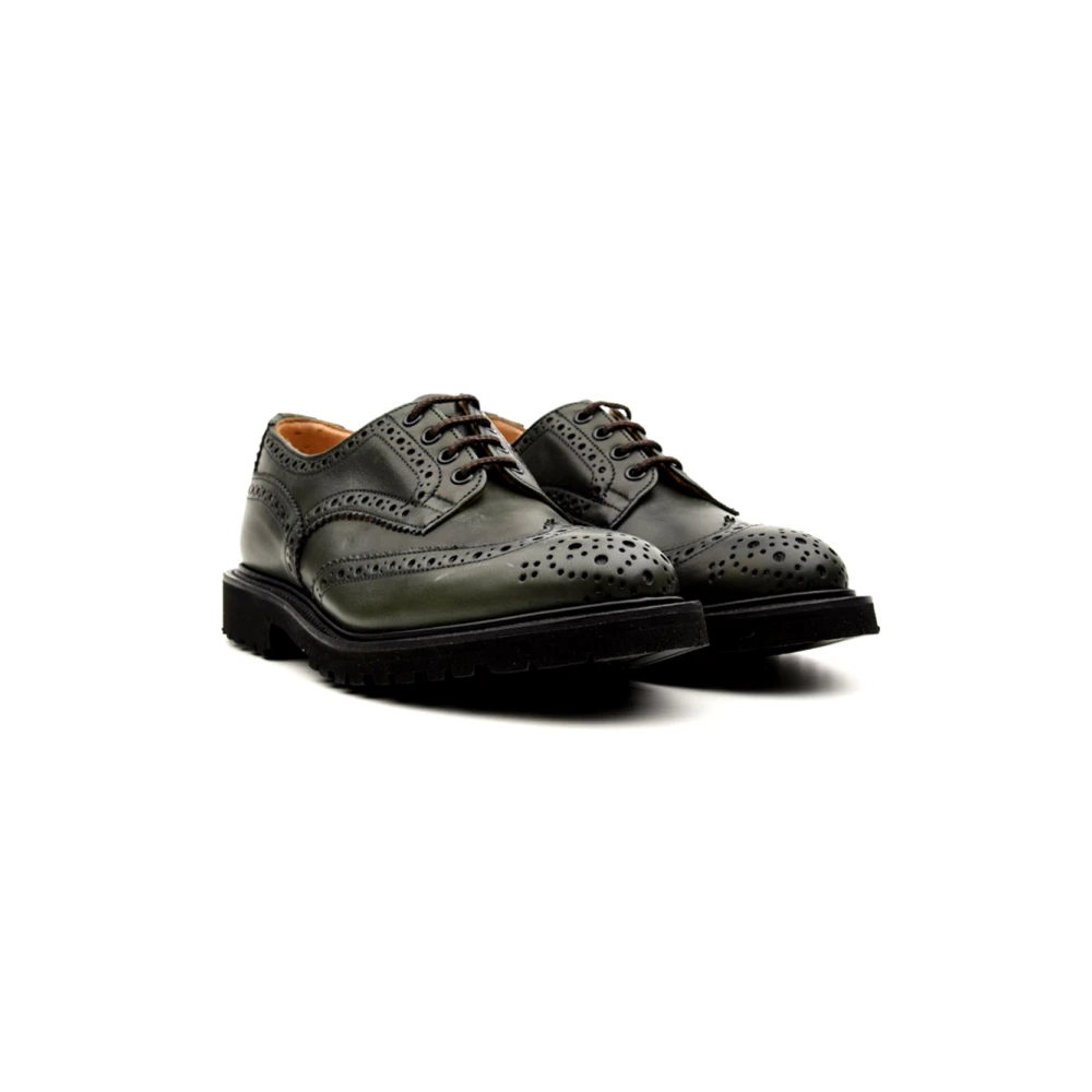 Tricker's Groene Haas Platte Schoenen Green Heren - Schoenen.nl
