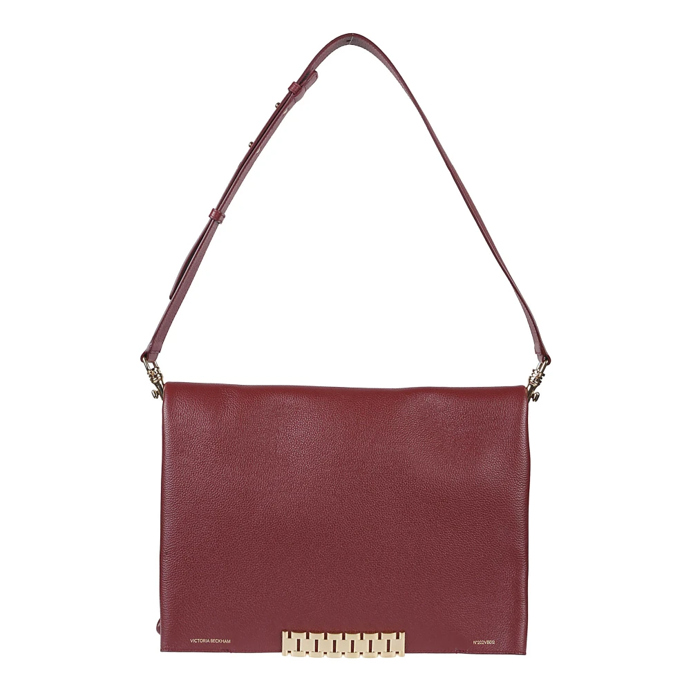 Burgundy Jumbo Chain Pouch Bag | Victoria Beckham | Skuldervesker ...