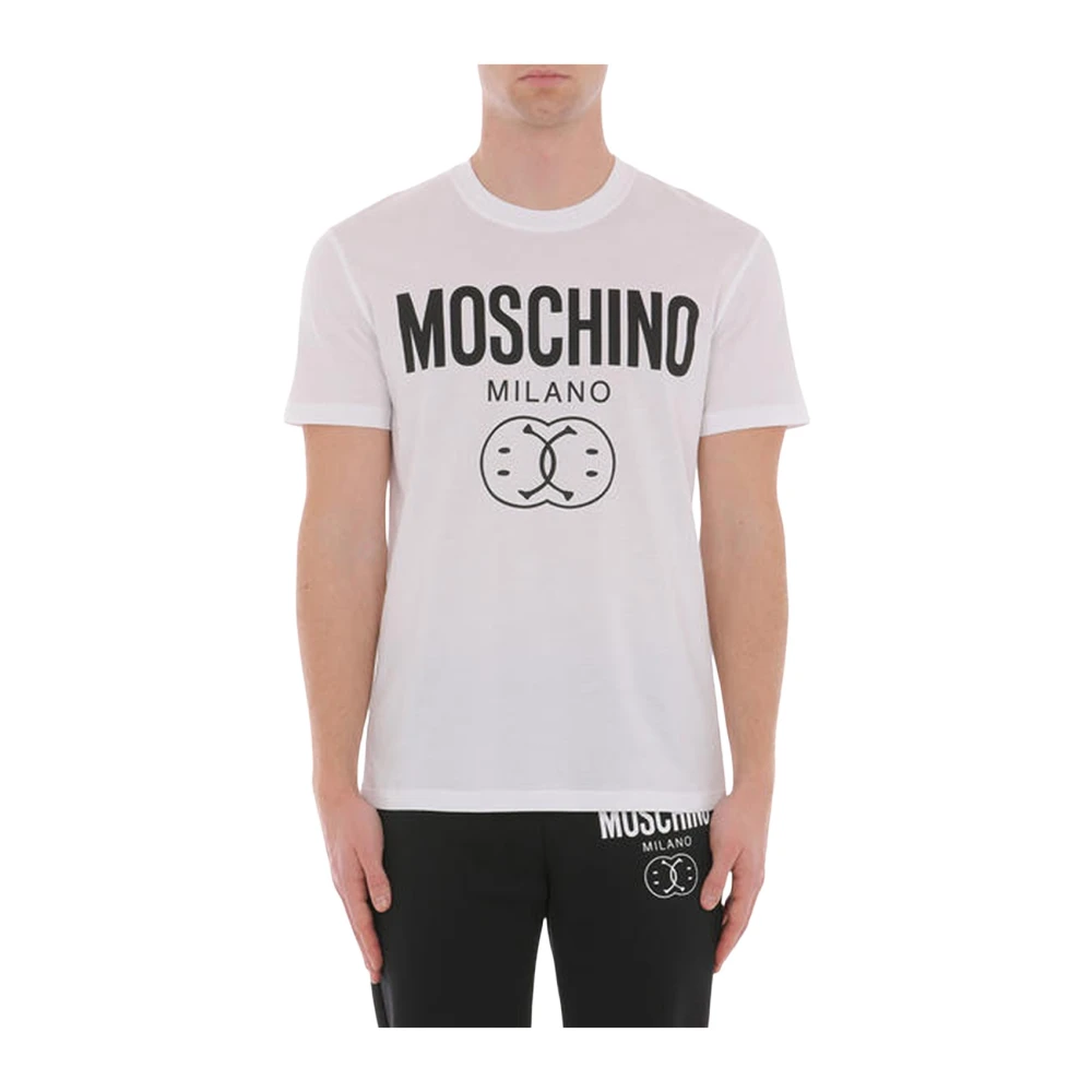 Iconic Double Smile Logo Print Tee | Moschino | T-Shirts | Miinto