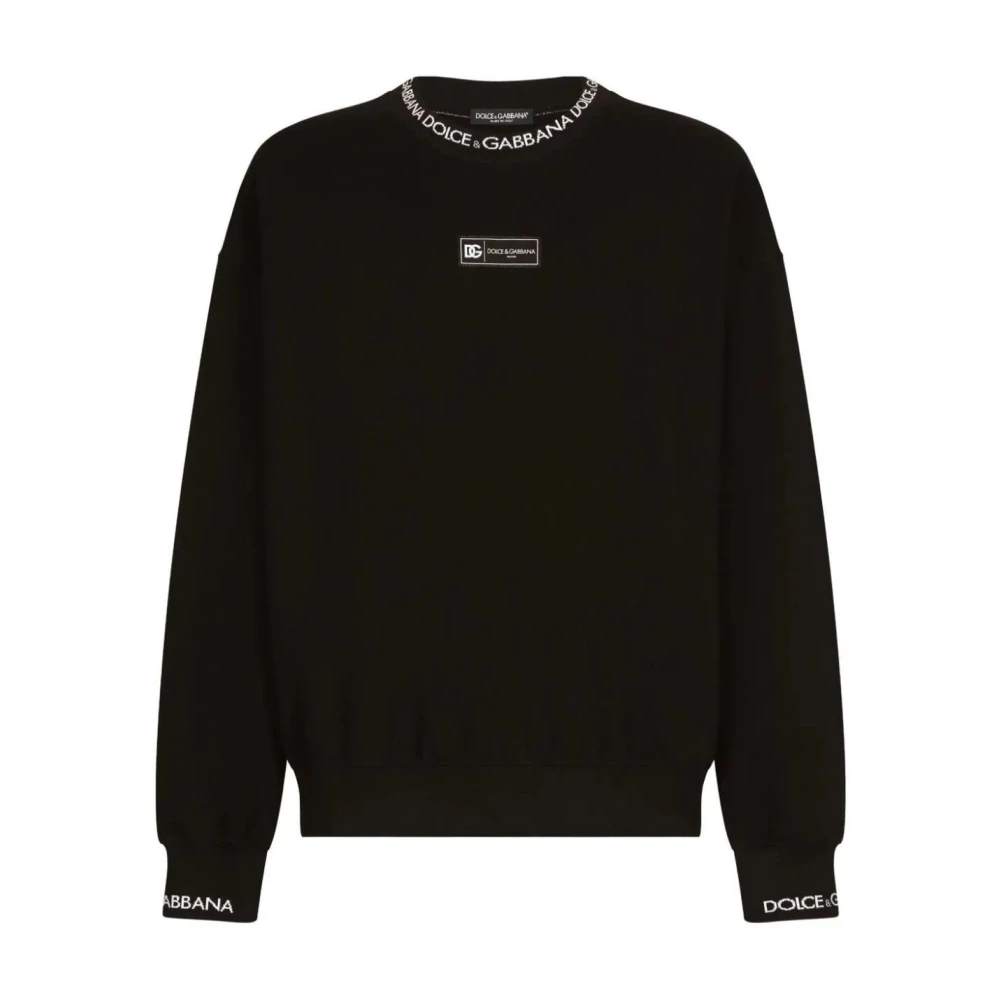 Sort Logo Sweatshirt med Oversize Pasform | Dolce & Gabbana ...