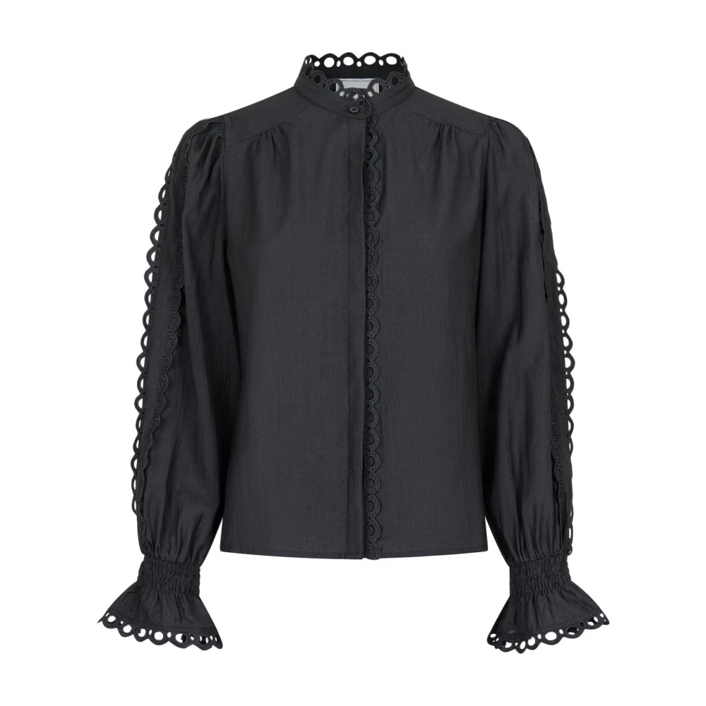 Klassisk Feminin Smock Bluse | Neo Noir | Bluser | Miinto.no
