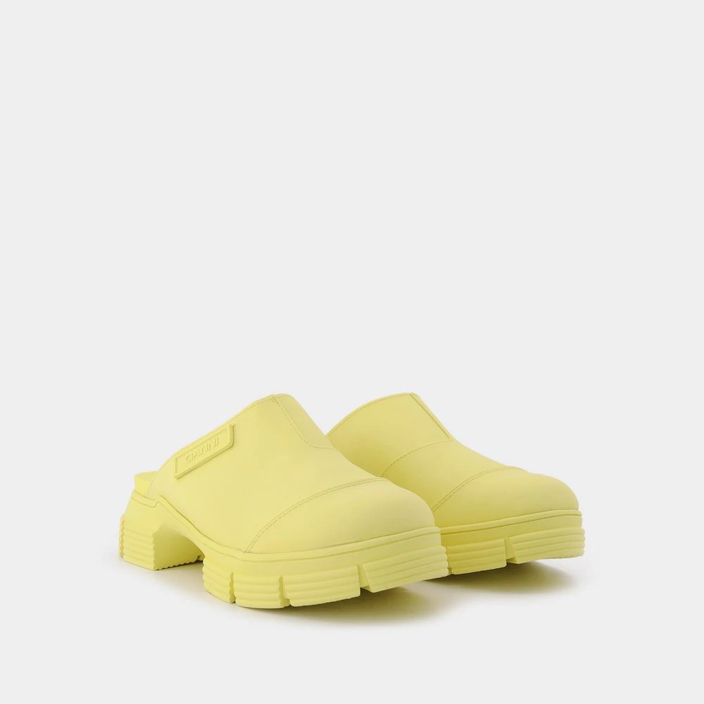 Ganni Retro Muiltjes met Dikke Zool in Geel Yellow Dames - Schoenen.nl