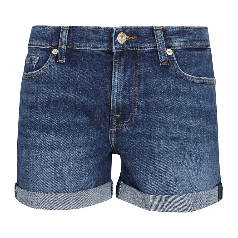 Mørkeblå Mid Roll Shorts Sea Star | 7 For All Mankind | Mand | Miinto.dk