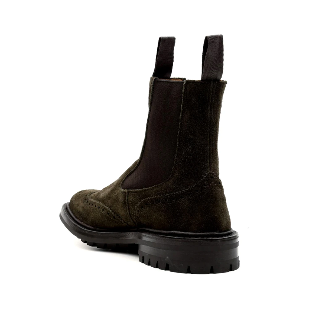 Tricker's Henry Suede Earth Groene Laars Green Heren - Schoenen.nl
