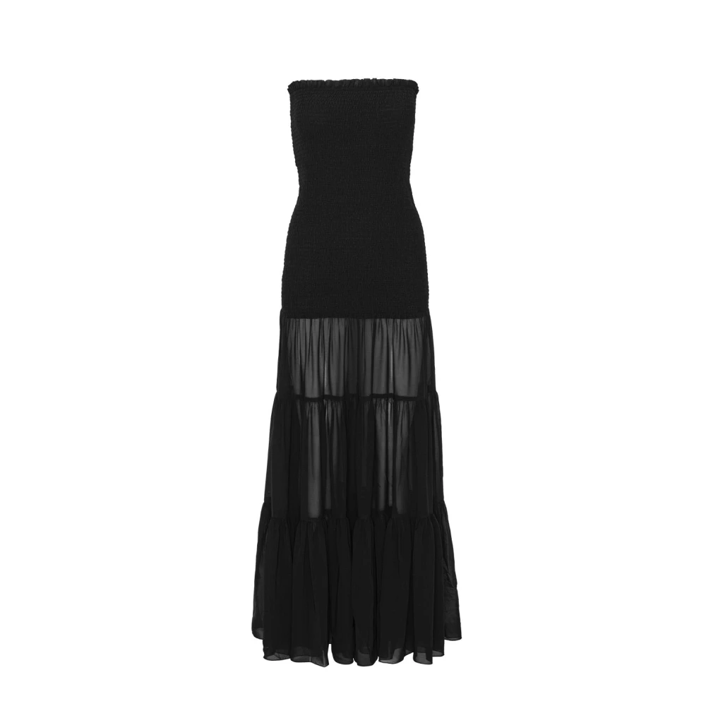 Sort Rotate Chiffon Strapless Dress Kjole | ROTATE Birger Christensen ...