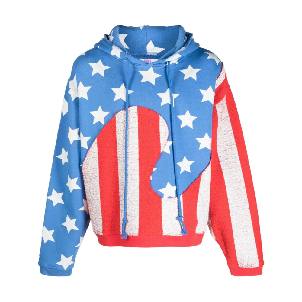 Blå hettegenser med trykkeffekt | ERL | Hettegensere & hoodies | Miinto.no