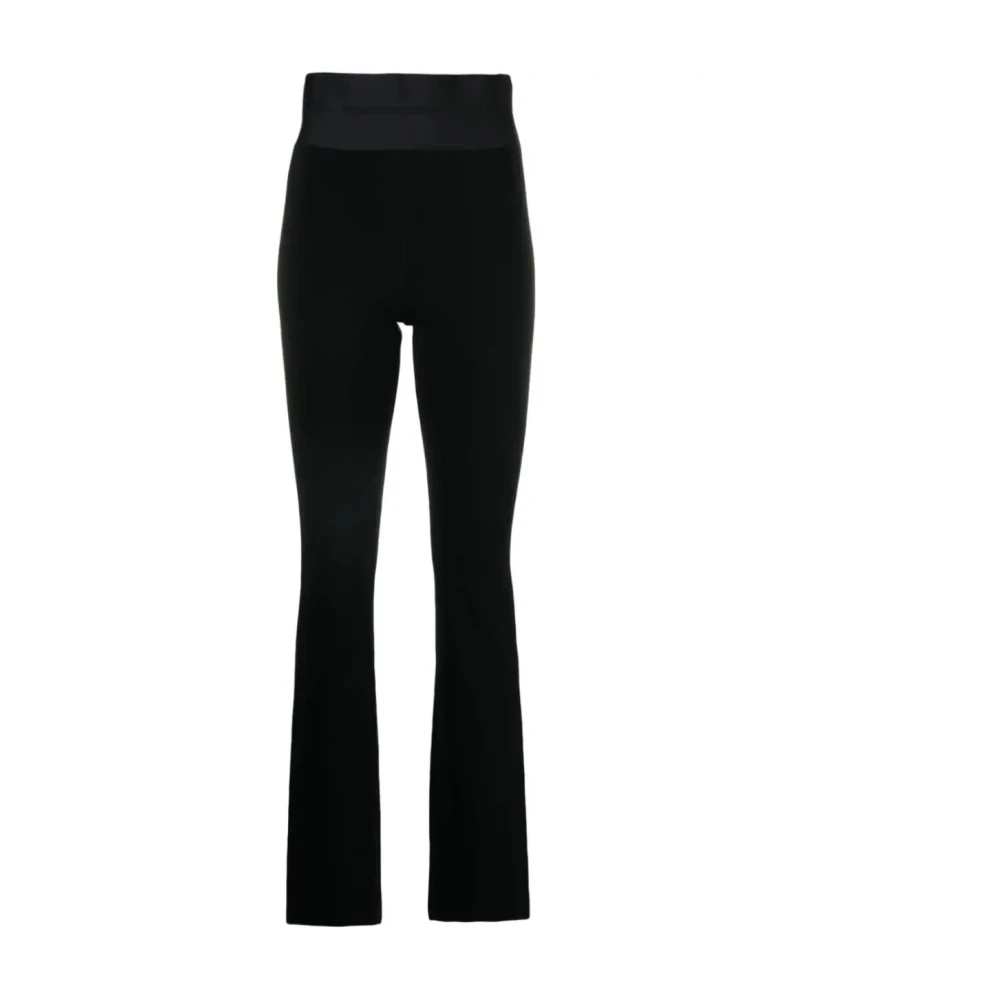 Sorte Bootcut Bukser med Logo Elastik Talje | Alexander Wang | Bukser ...
