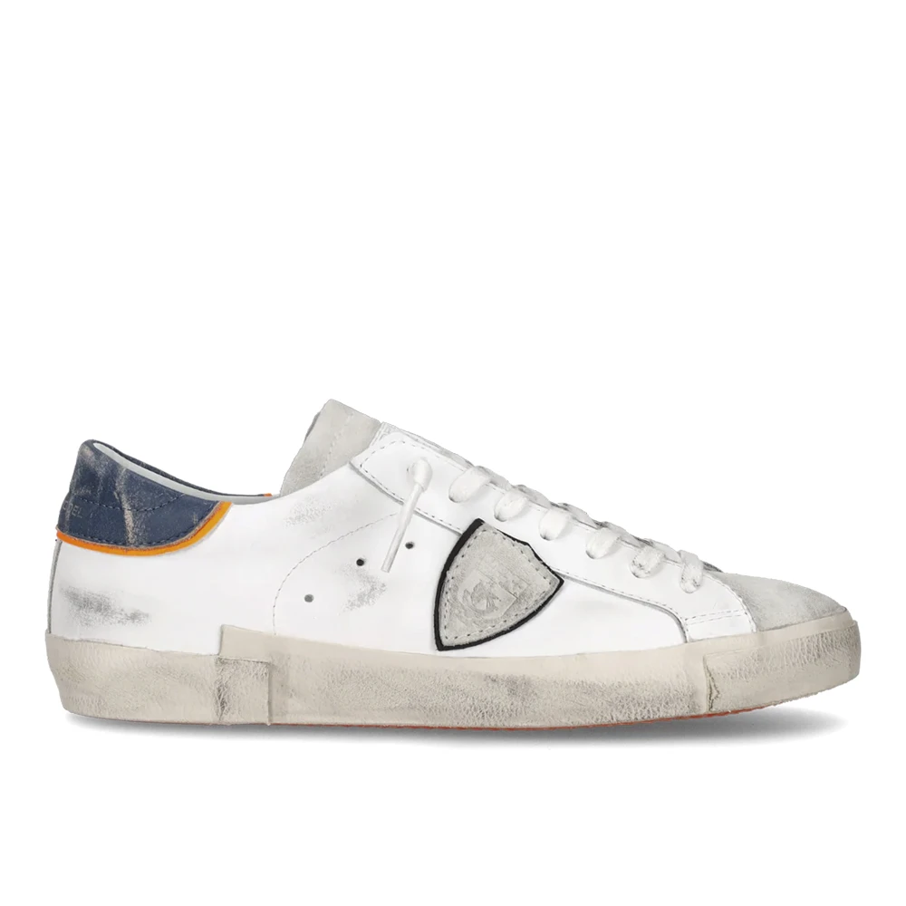 Sneaker in Pelle Vintage con Punta in Camoscio | Philippe Model | Donna ...