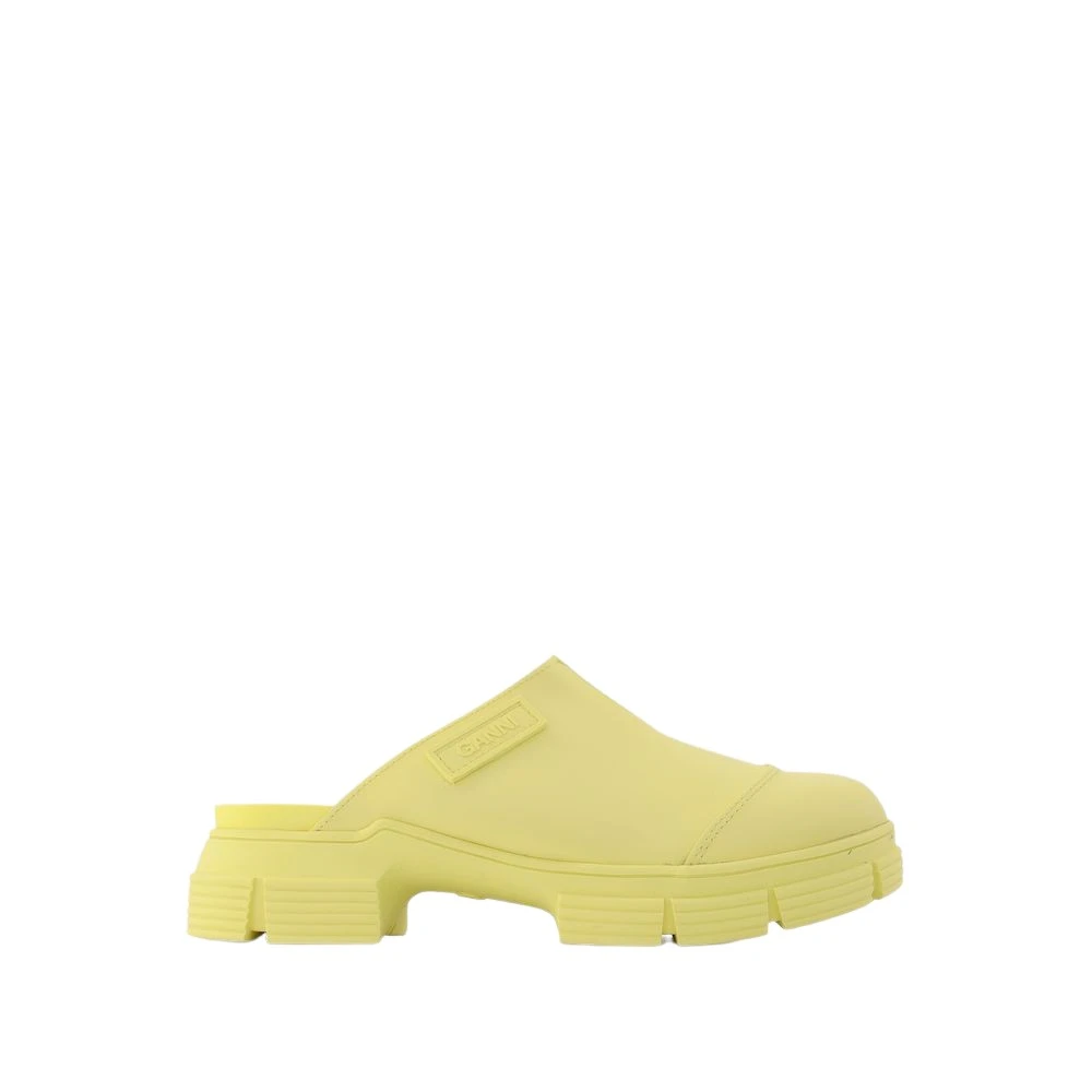 Ganni Retro Muiltjes met Dikke Zool in Geel Yellow Dames - Schoenen.nl
