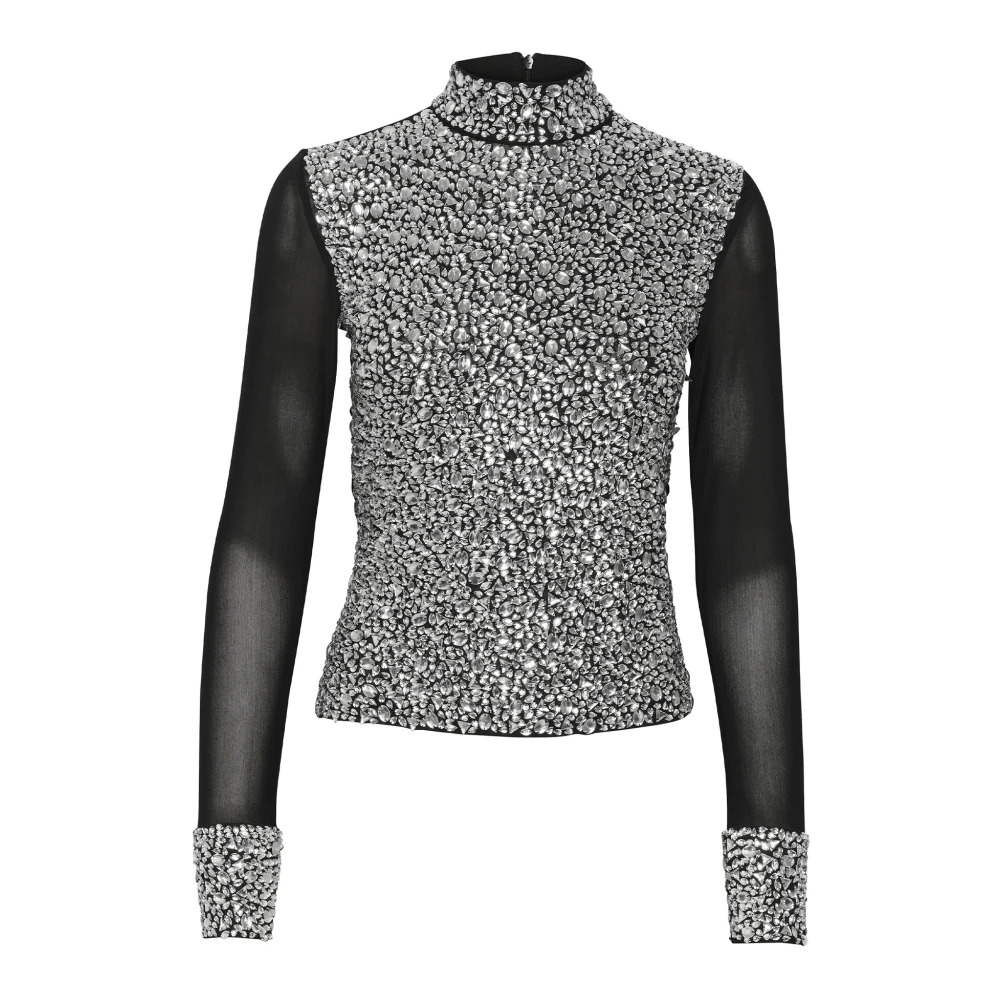 Sort Mesh Diamant Top | Gestuz | Rullekraver | Miinto.dk