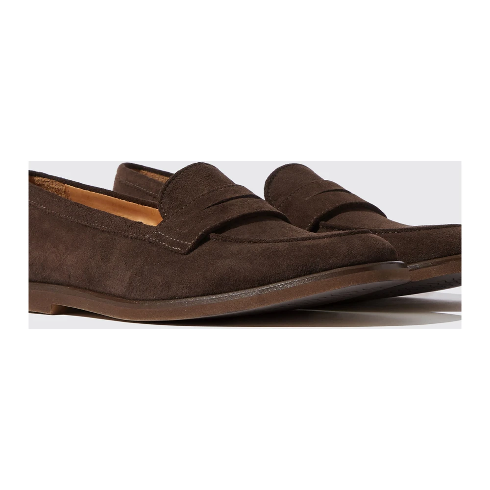 Scarosso Donkerbruine Suède Loafers Brown Dames - Schoenen.nl
