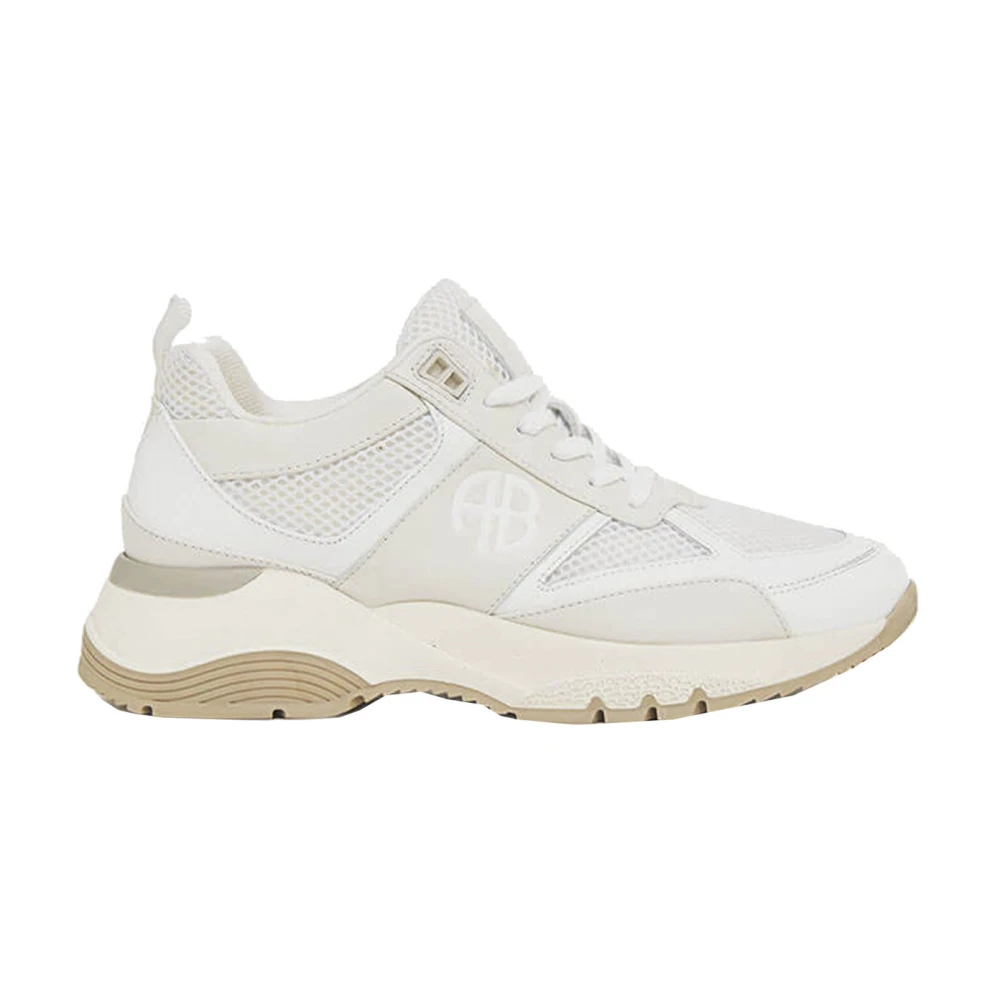 Chunky Sole Mesh Sneakers i Beige, Hvit og Grå | Anine Bing | Sneakers ...